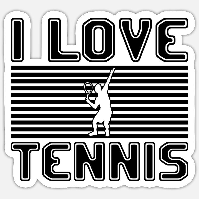 I Love Tennis Stickers | Unique Designs | Spreadshirt