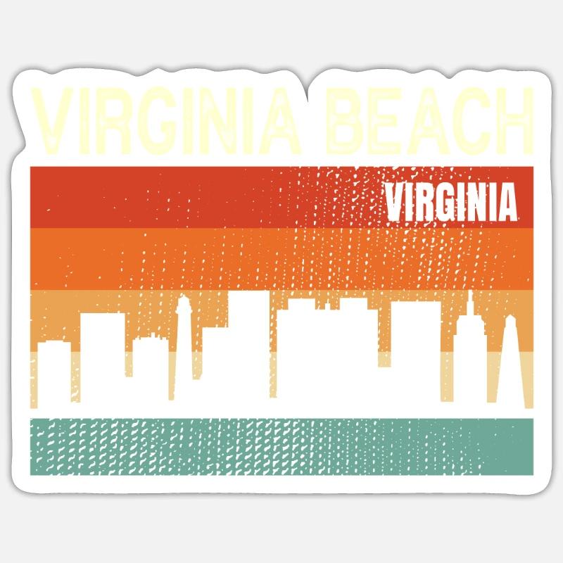 Virginia Beach Stickers | Unique Designs | Spreadshirt