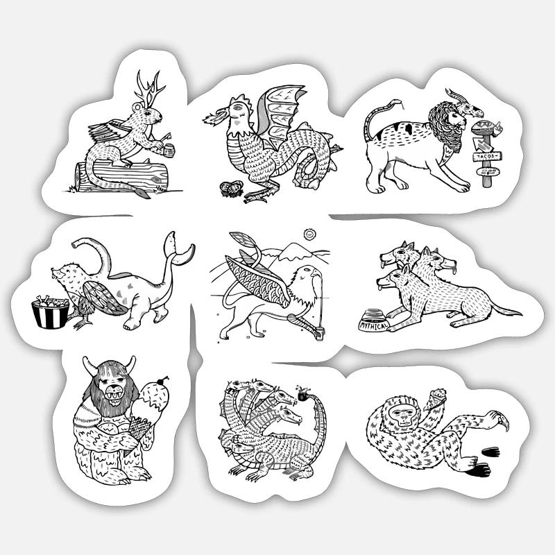 Mythical Beast Stickers | Unique Designs | Spreadshirt