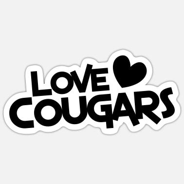 Love-cougar Stickers | Unique Designs | Spreadshirt