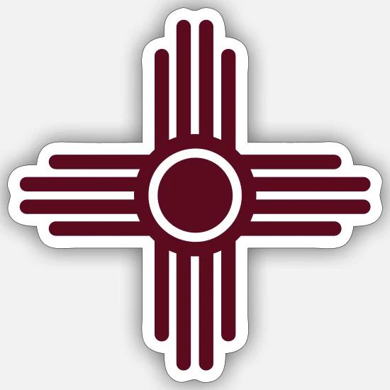 'Zia Sun, Zia Pueblo, New Mexico, Sun Symbol, SVG,' Sticker | Spreadshirt
