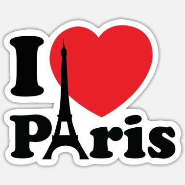 I Love Paris Stickers | Unique Designs | Spreadshirt