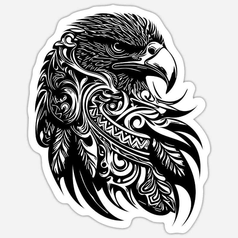 Tribal Eagle Tattoo On Back