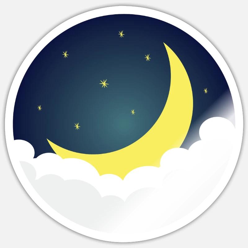 Half Moon Stickers | Unique Designs | Spreadshirt