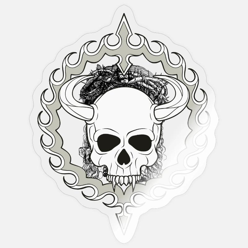 Biker-skull Stickers | Unique Designs | Spreadshirt