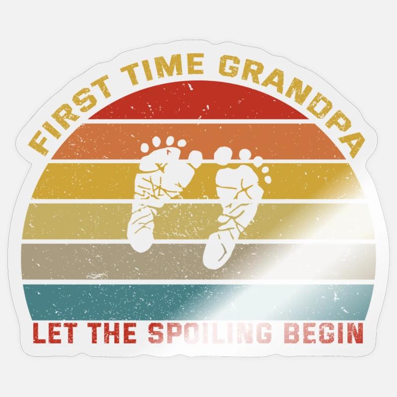 First-time-grandpa Stickers | Unique Designs | Spreadshirt
