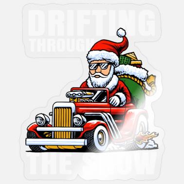 Drifting Through The Snow Jingle Bells Car Enthusiast Humor Sticker ...