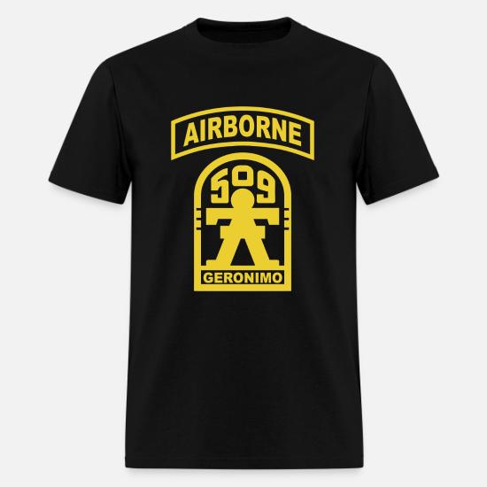 Geronimo 509th Airborne Parachute Infantry US Army Men's T-Shirt ...