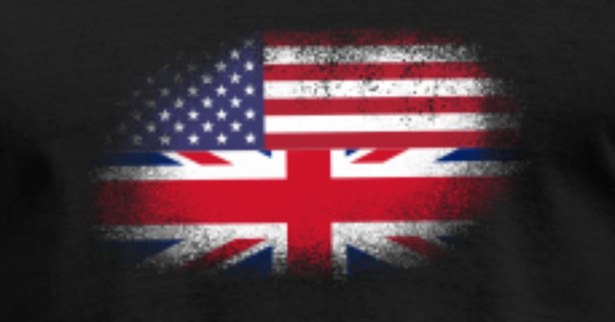 Distressed Half America Half UK Flag Mix Men's T-Shirt | Spreadshirt