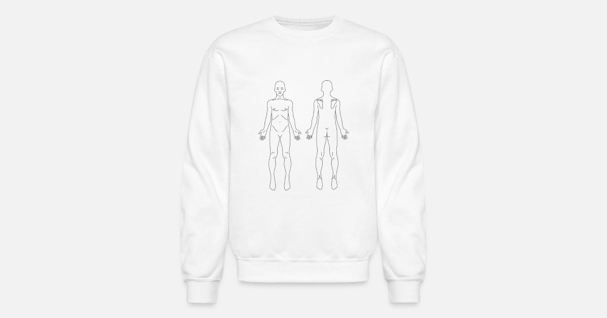 Human Body Outline Front And Back Unisex