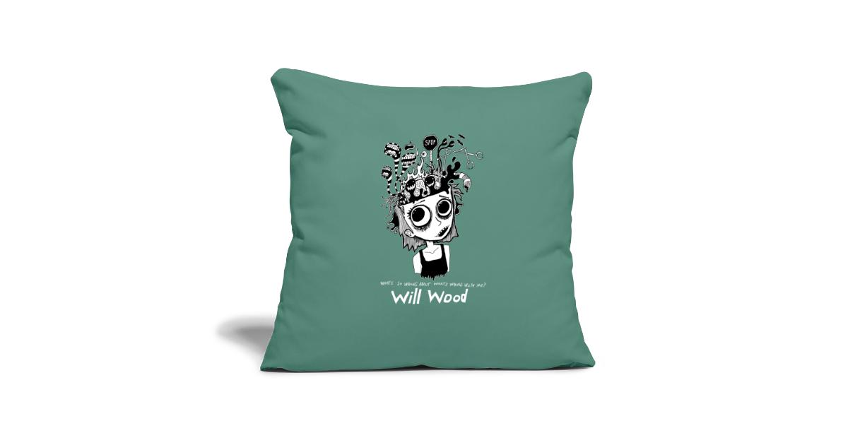 Throw Pillow Cover 17.5” x 17.5” | Will Wood Official Merch
