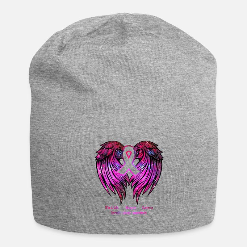Winged-breast-cancer-awareness-ribbon Caps & Hats | Unique Designs ...