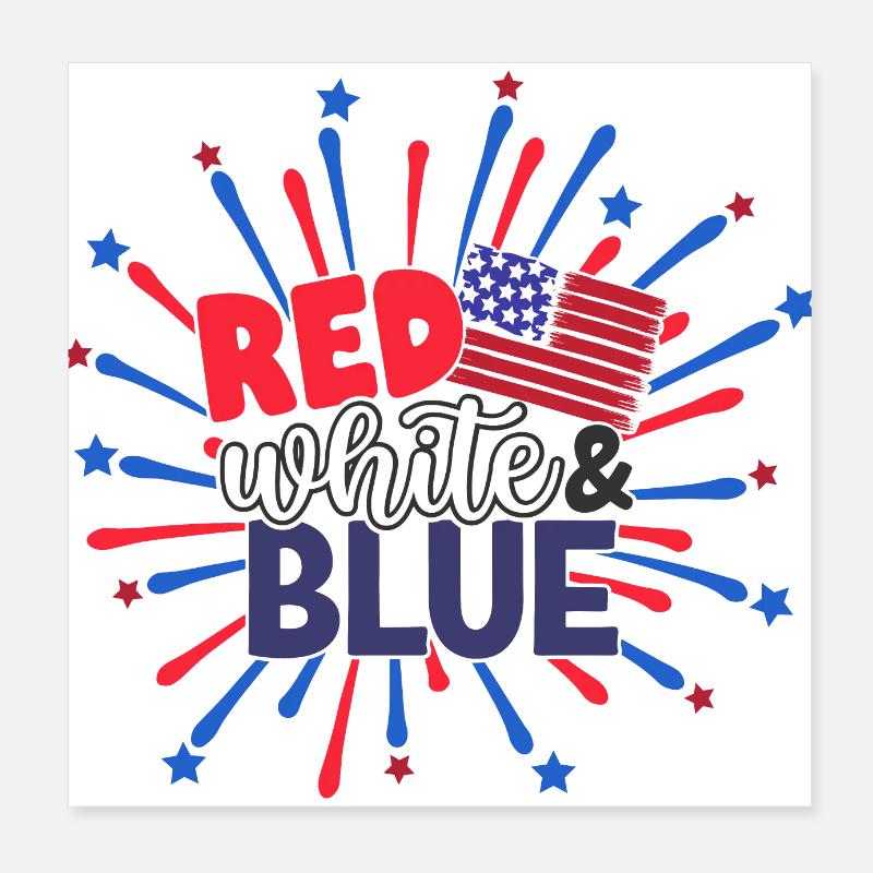 Red White And Blue Posters | Unique Designs | Spreadshirt