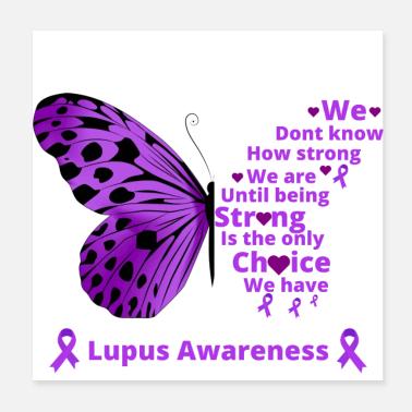 Purple Butterfly Lupus Ribbon