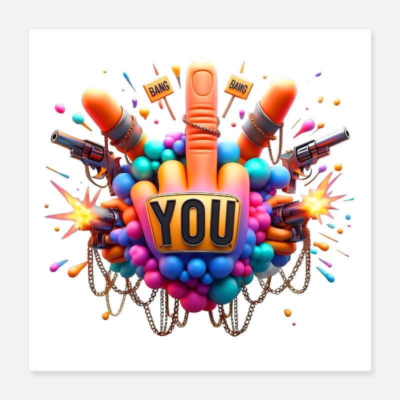 Middle Finger Posters | Unique Designs | Spreadshirt