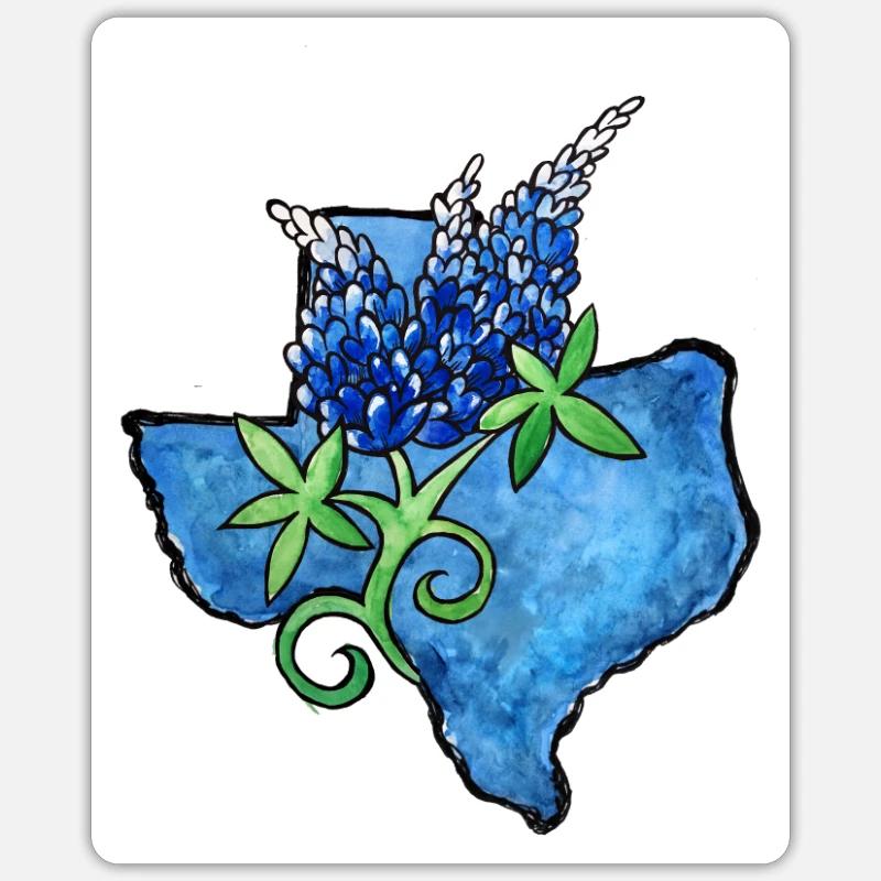 Bluebonnet Stickers | Unique Designs | Spreadshirt