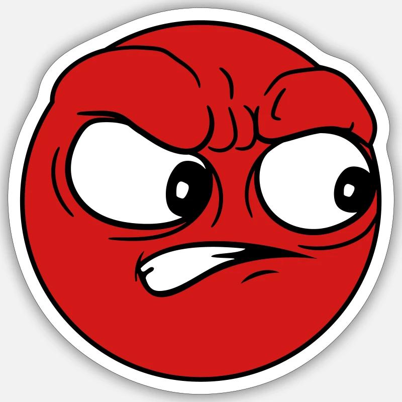 Angry-cartoon-face Stickers | Unique Designs | Spreadshirt