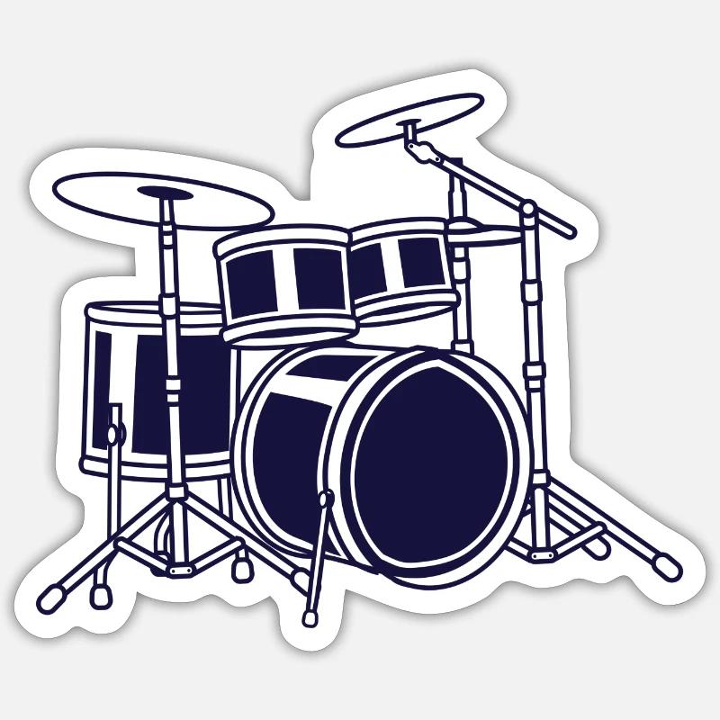 Drum-set Stickers | Unique Designs | Spreadshirt