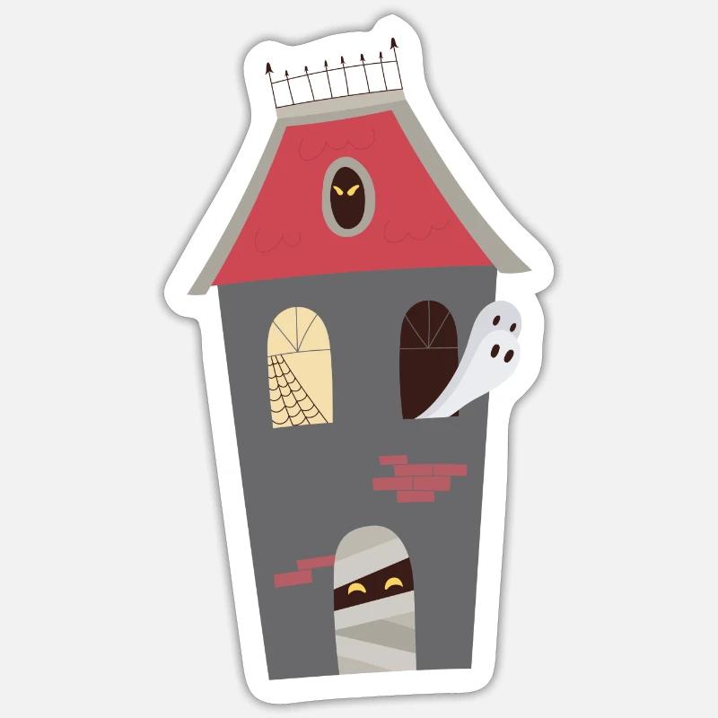 Haunted House Stickers | Unique Designs | Spreadshirt
