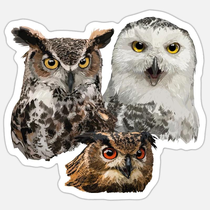 Strigiformes Stickers | Unique Designs | Spreadshirt