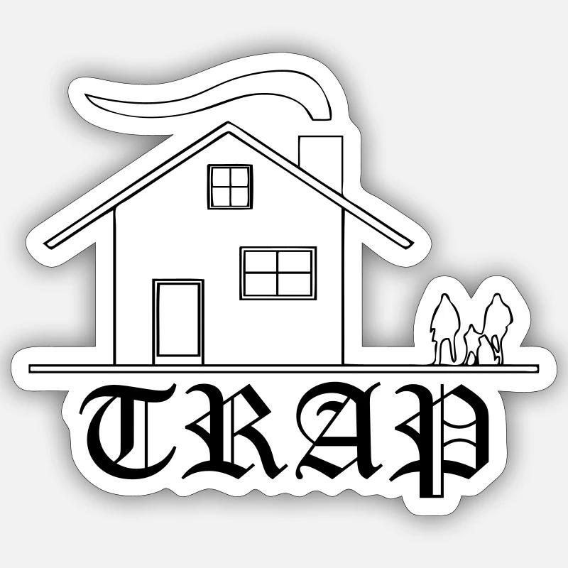 Trap-house Stickers | Unique Designs | Spreadshirt