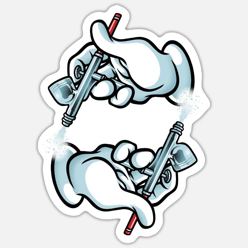 Airbrush Cartoon Stickers | Unique Designs | Spreadshirt