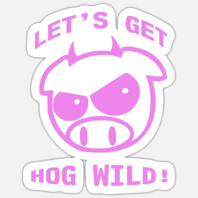 Hog-wild Stickers | Unique Designs | Spreadshirt