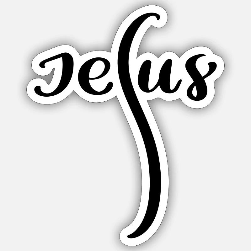 Jesus-cross Stickers | Unique Designs | Spreadshirt