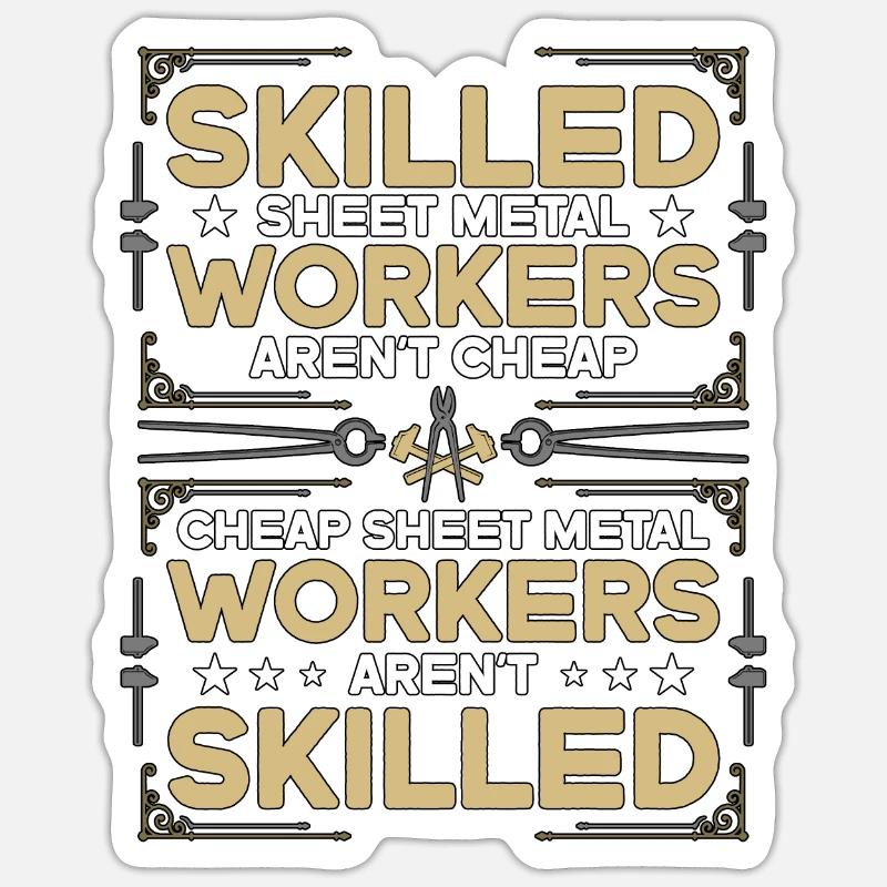 Sheet Metal Worker Stickers | Unique Designs | Spreadshirt