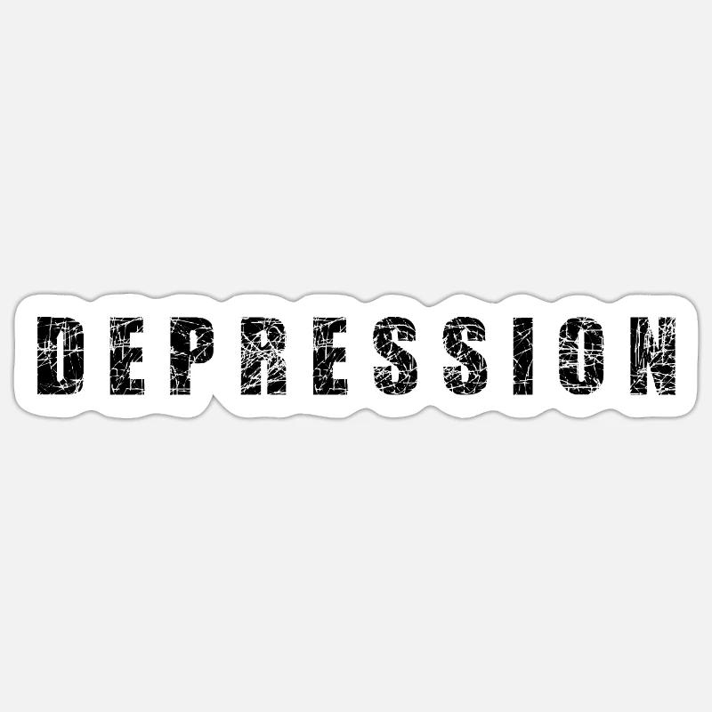 Depressive Stickers | Unique Designs | Spreadshirt