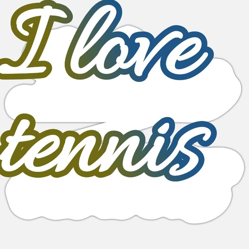 I Love Tennis Stickers | Unique Designs | Spreadshirt