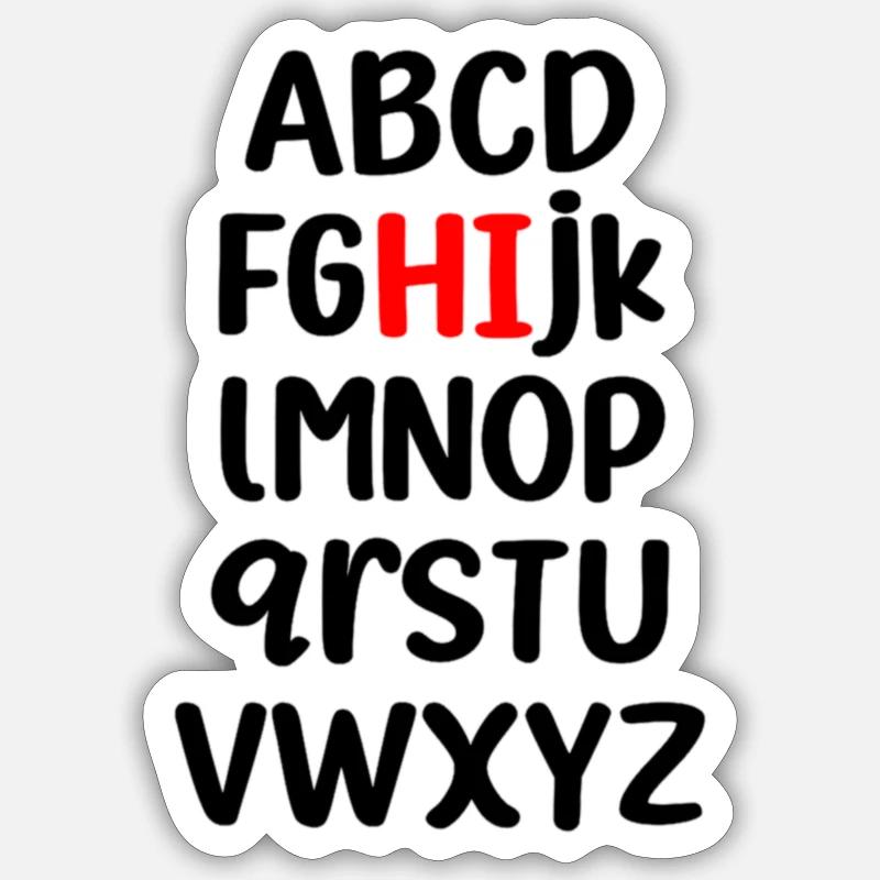 Abcd Stickers | Unique Designs | Spreadshirt