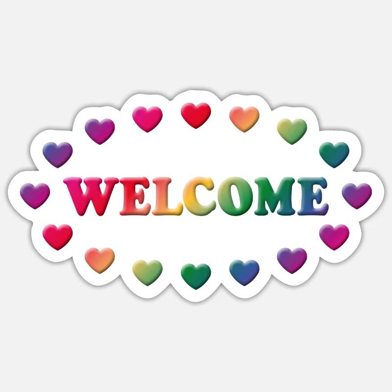 Welcomes Stickers | Unique Designs | Spreadshirt