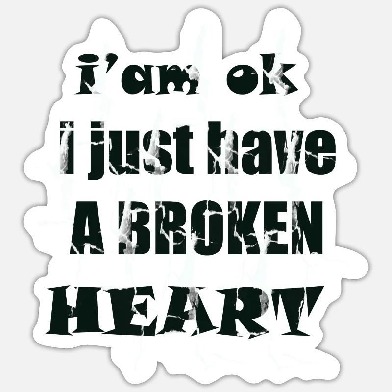 Broken Heart Stickers | Unique Designs | Spreadshirt