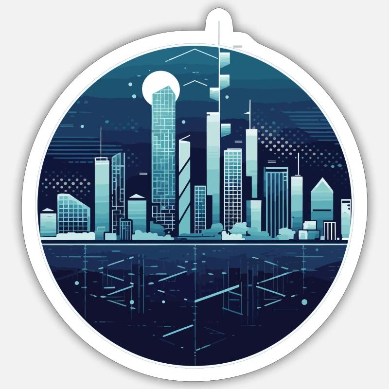 Cityscape Stickers | Unique Designs | Spreadshirt