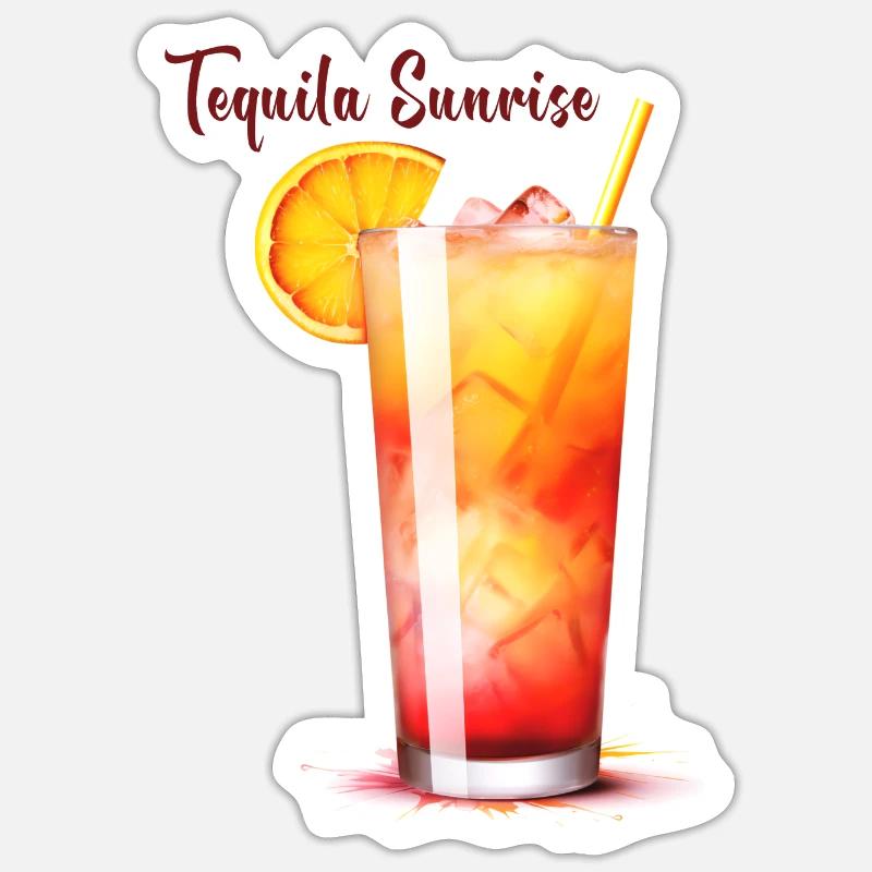 Tequila Sunrise Stickers | Unique Designs | Spreadshirt