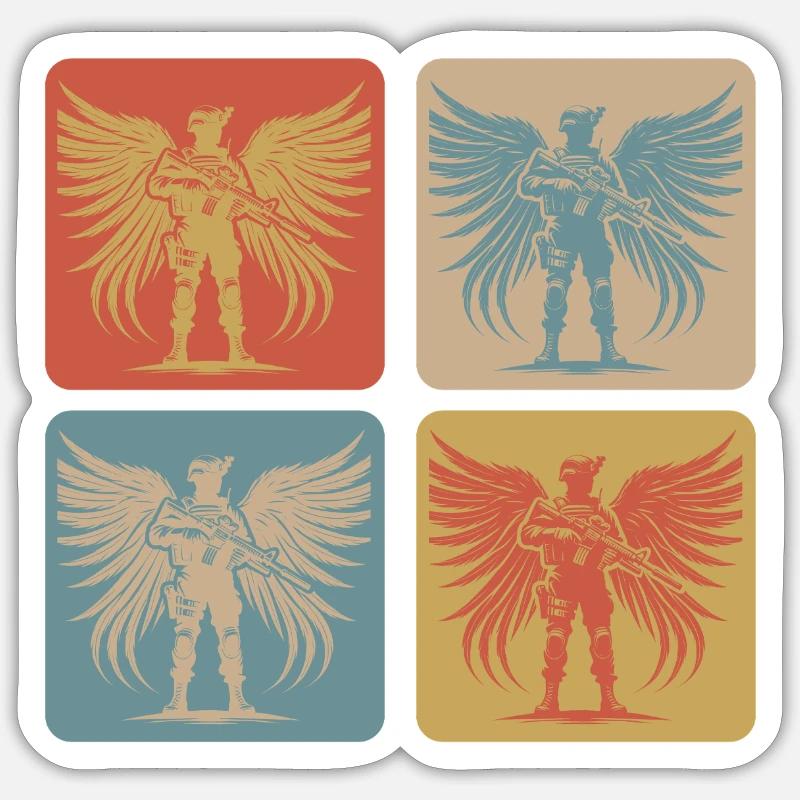 Soldiers-angel Stickers | Unique Designs | Spreadshirt