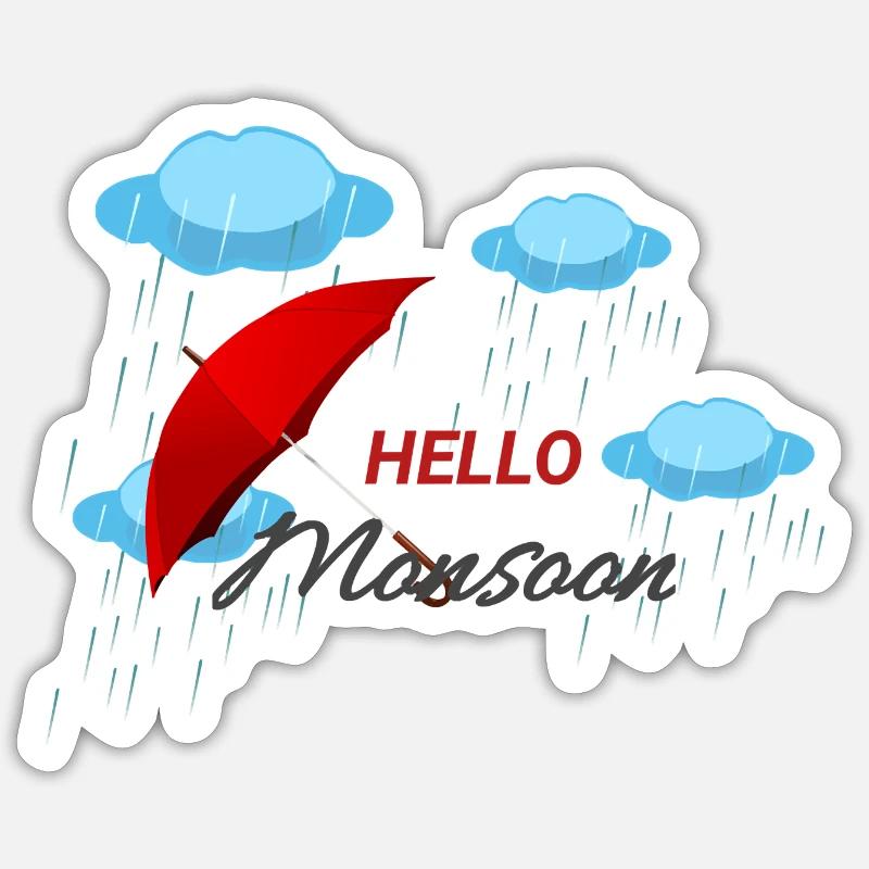 Monsoon Stickers | Unique Designs | Spreadshirt