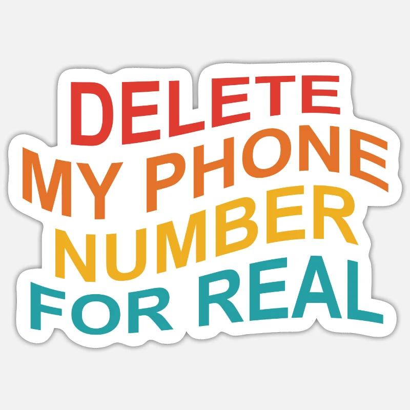 Phone Number Stickers | Unique Designs | Spreadshirt