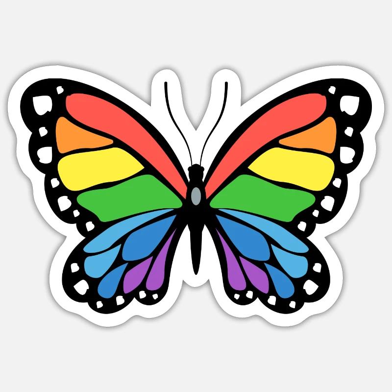 Colorful-butterflies Stickers | Unique Designs | Spreadshirt
