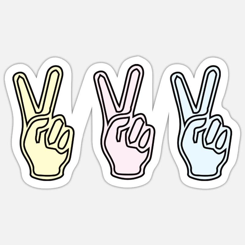 Peace-sign-hand Stickers | Unique Designs | Spreadshirt