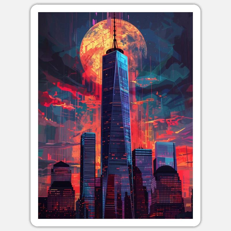 World Trade Center Stickers | Unique Designs | Spreadshirt