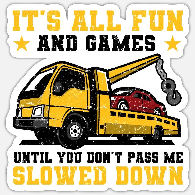 Tow Truck Stickers | Unique Designs | Spreadshirt