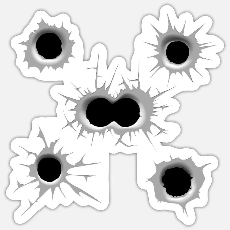 Bullet Hole Stickers | Unique Designs | Spreadshirt