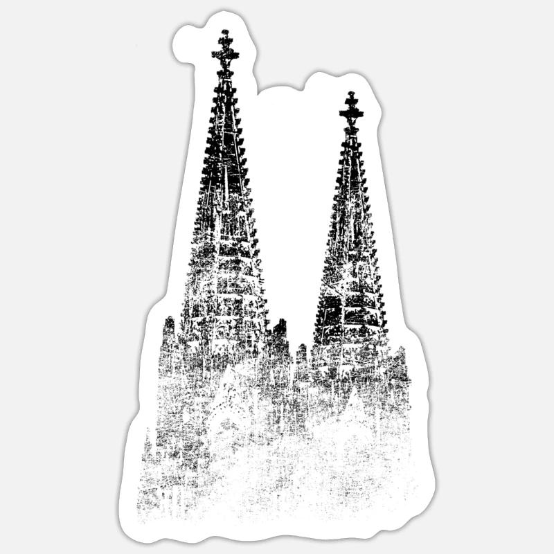 Cologne Cathedral Stickers | Unique Designs | Spreadshirt
