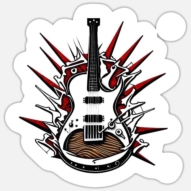 Electric-guitars Stickers | Unique Designs | Spreadshirt