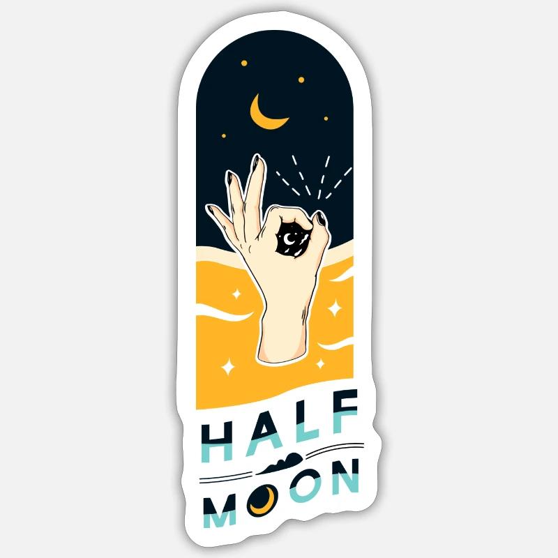 Half Moon Stickers | Unique Designs | Spreadshirt