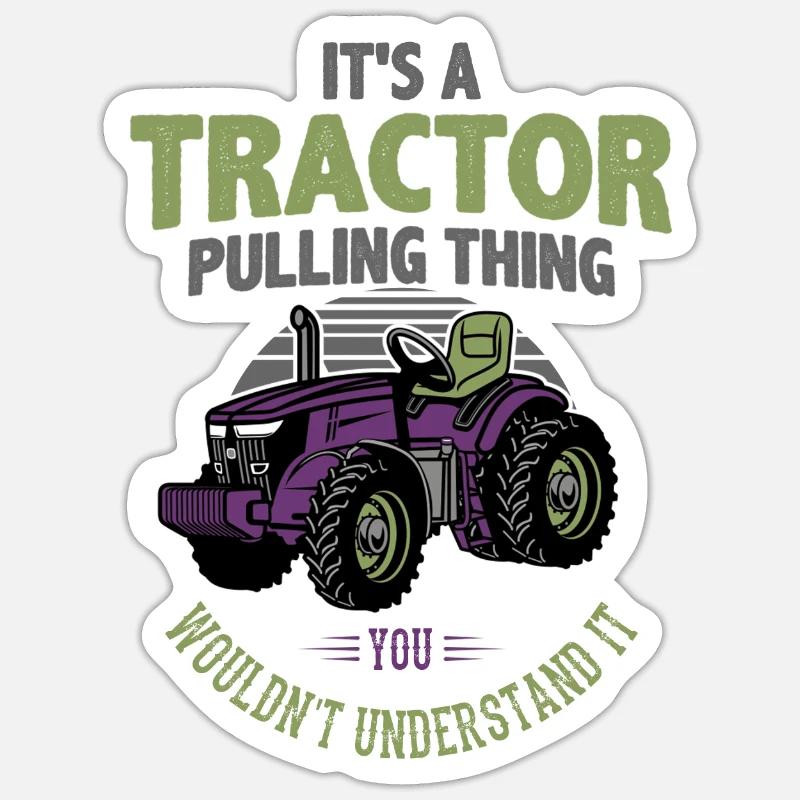 Tractor-pulling Stickers | Unique Designs | Spreadshirt