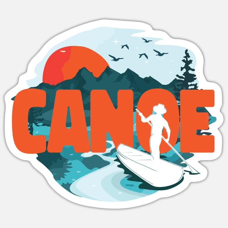 Canoeing Stickers | Unique Designs | Spreadshirt