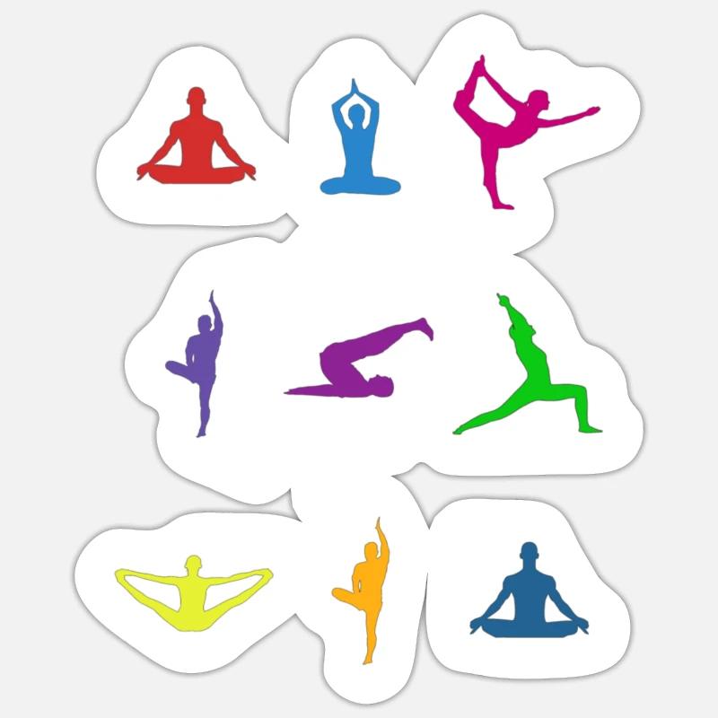 Asanas Stickers | Unique Designs | Spreadshirt